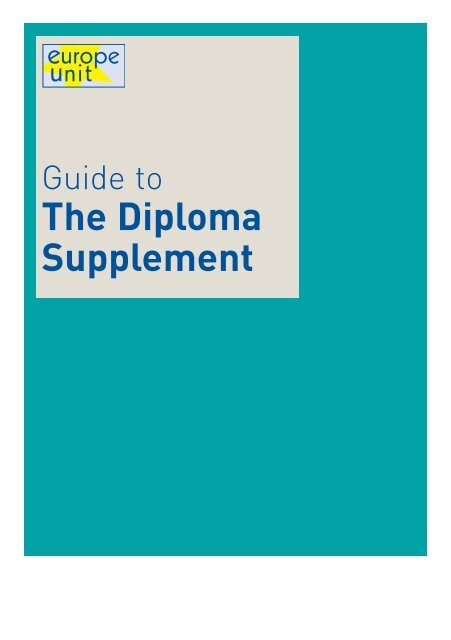 The Diploma Supplement