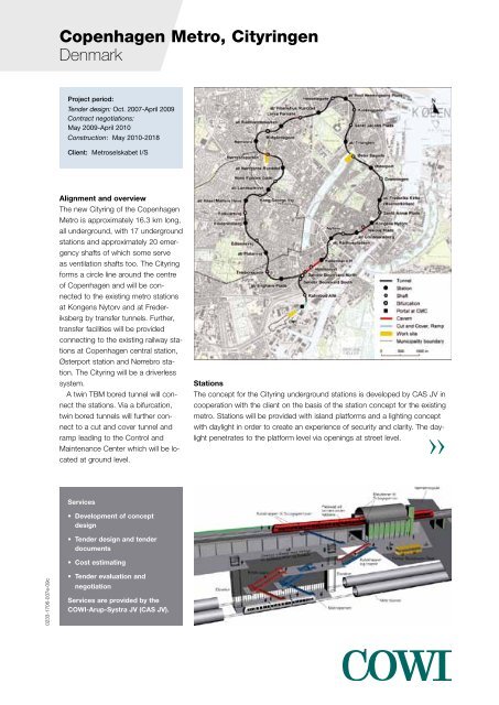 The Copenhagen metro, the Cityringen, Denmark - COWI