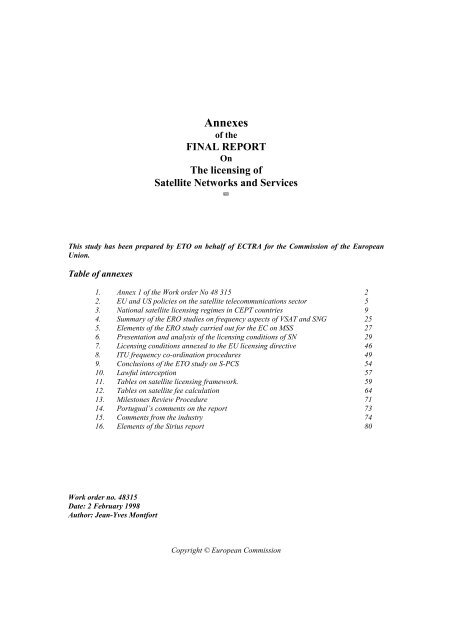 Annexes - ERO Document Database