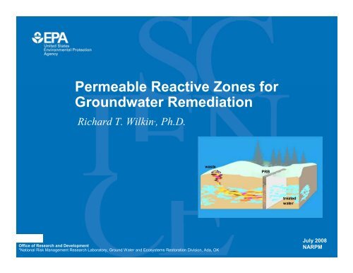 Permeable Reactive Zones for Groundwater Remediation