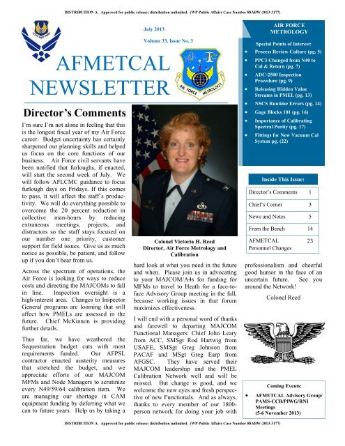 July 2013 - Wright-Patterson Air Force Base