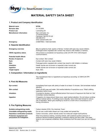 Hydraulic Oil MSDS Sheet - A-Dec