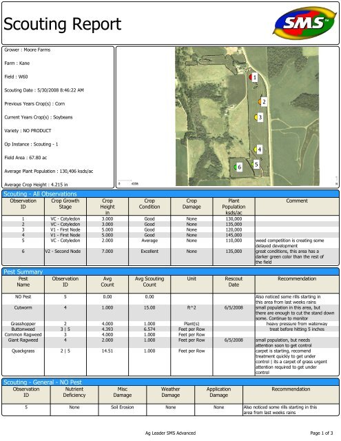 Detailed Scouting Report - Ag Leader Technology