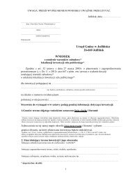 Wniosek o wydanie decyzji o warunkach zabudowy i