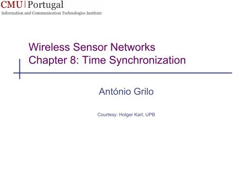 Wireless Sensor Networks Chapter 8 Time Synchronization