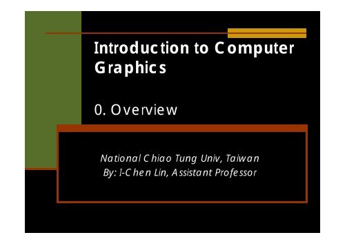 Introduction to Computer Graphics