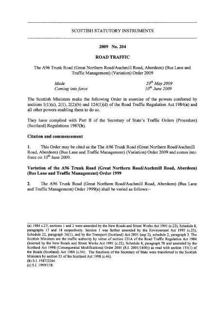 Great Northern Road/Auchmill Road, Aberdeen - Transport Scotland