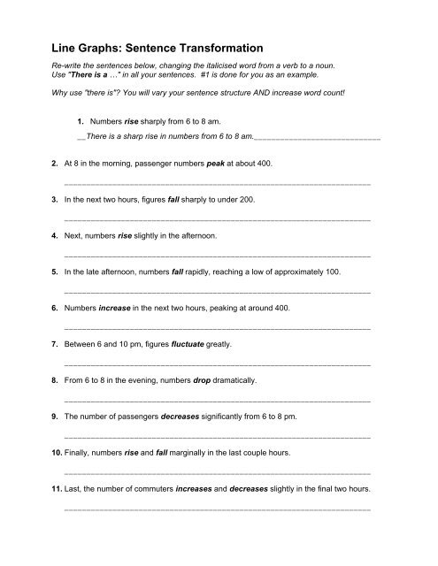 Line Graphs: Sentence Transformation