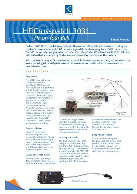 HF Crosspatch 3031 - Codan, Ltd.