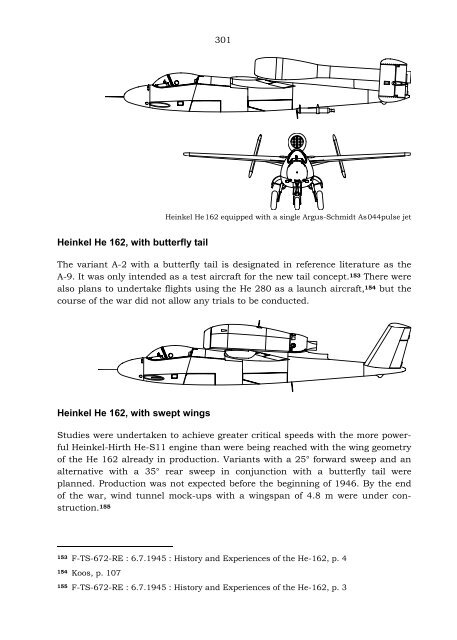 Heinkel He 162, with butterfly tail - History Facts