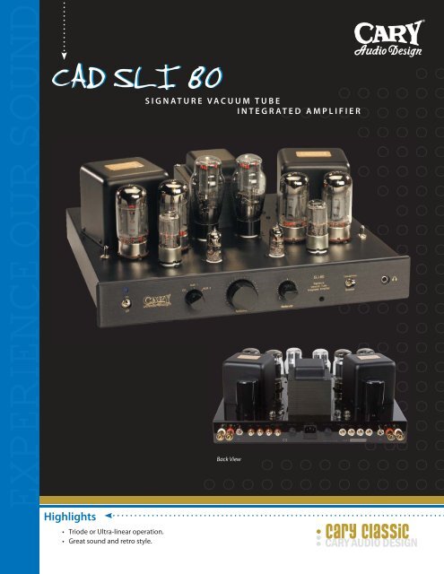 cary classic - Cary Audio Design