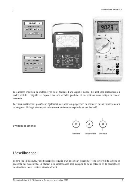 ¨ Instruments de mesure