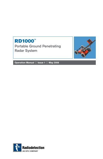 Radiodetection RD1000 Operation Manual