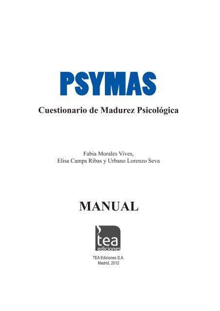 MANUAL - TEA Ediciones