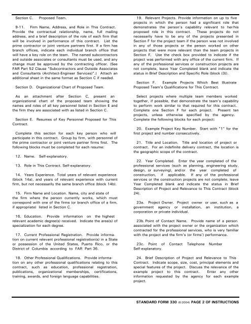 Section C. Proposed Team.