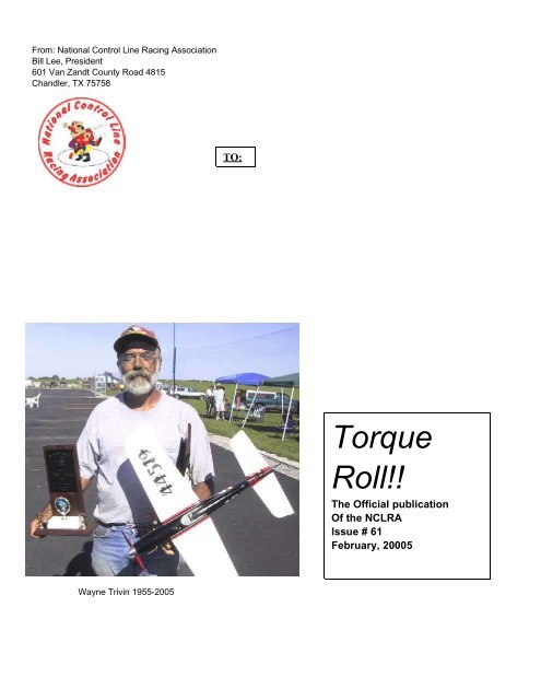 Torque Roll!! - National Control Line Racing Association