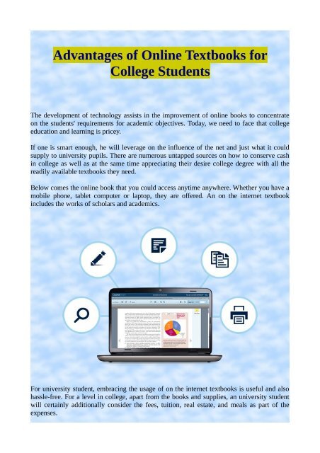 Advantages of Online Textbooks for College Students
