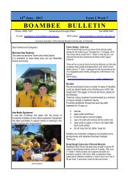 Week 3, Term 1 - Boambee Public School