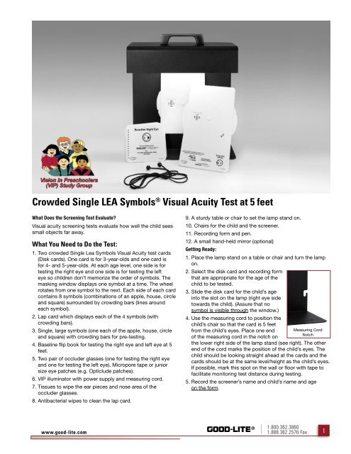 Crowded Single LEA SymbolsÂ® Visual Acuity Test at 5 feet
