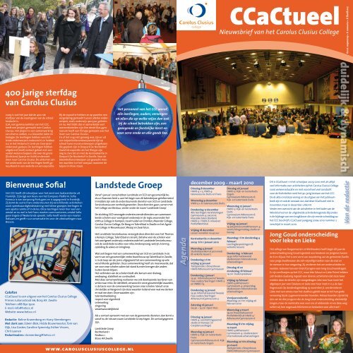 duidelijk & dynamisch - Carolus Clusius College