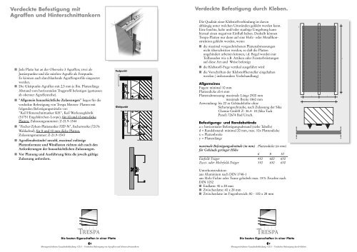 Trespa Platten Befestigung