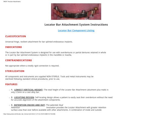 PREAT Precision Attachments - Udell dental laboratory