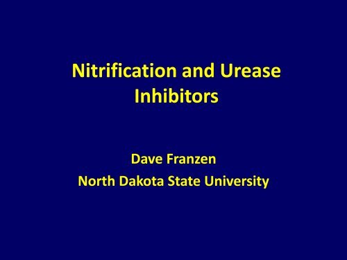 Nitrification and Urease Inhibitors - Indiana CCA Program