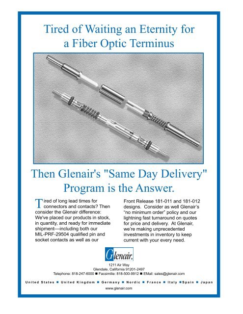 Fiber Optic Interconnect Solutions