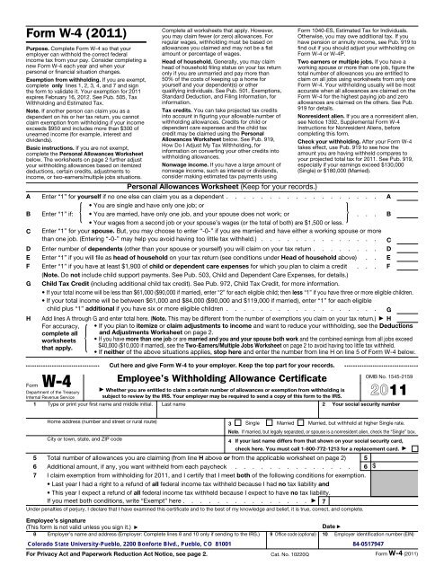 2023 Colorado Withholding Form - Printable Forms Free Online