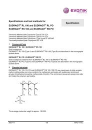 Specifications and test methods for EUDRAGITÂ® E 100, EUDRAGIT ...