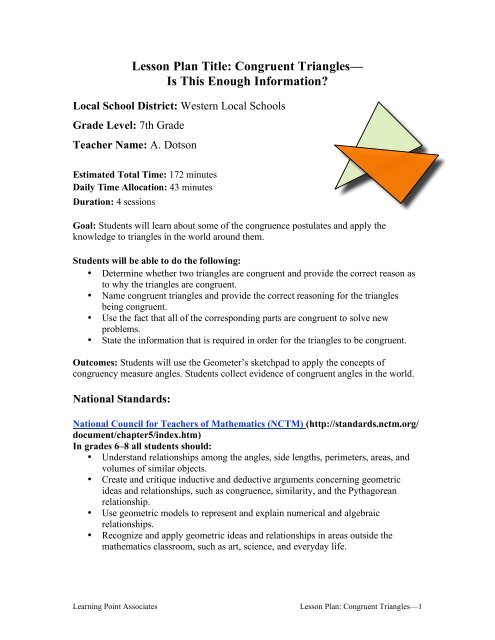 Congruent Triangles In Real Life