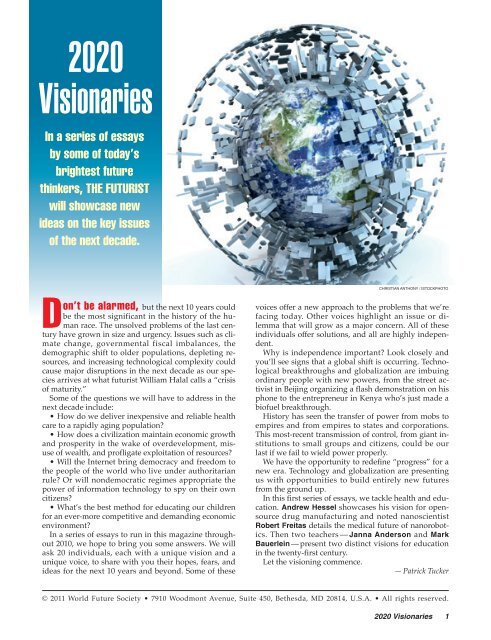 2020 Visionaries - World Future Society