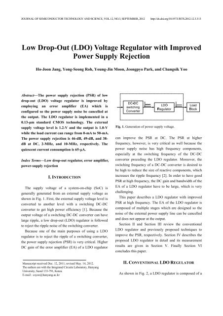 Low Drop-Out (LDO) Voltage Regulator with Improved Power ... - JSTS