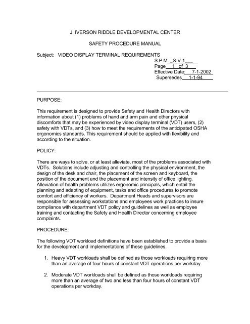 Manual Visual Display