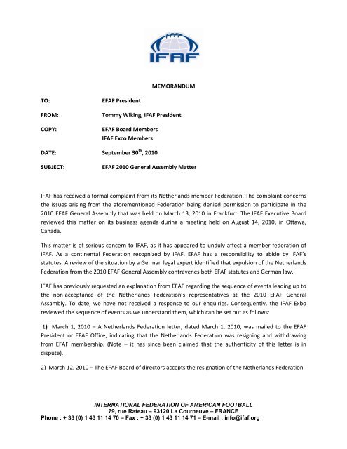 EFAF President FROM - Football-Austria.com