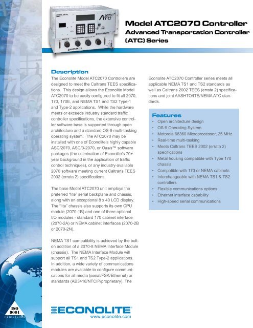 Model ATC 2070 Controller - Econolite