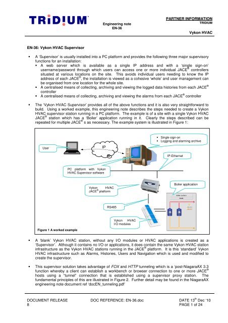 Vykon HVAC Supervisor - Tridium Europe