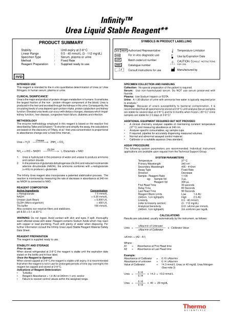 Infinityâ ¢ Urea Liquid Stable Reagent** - Kaanmed
