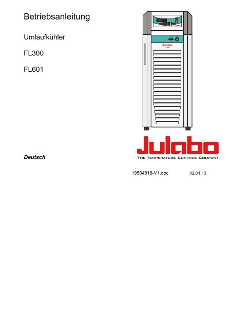 Betriebsanleitung - Julabo