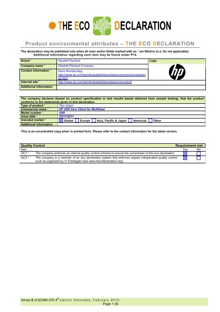 HP t200 Zero Client for MultiSeat - Hewlett Packard