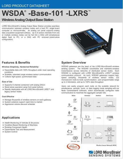 WSDA -Base-101 - MicroStrain