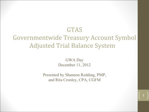 GTAS - Financial Management Service
