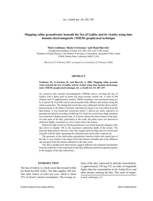 PDF file - Geophysical Institute of Israel