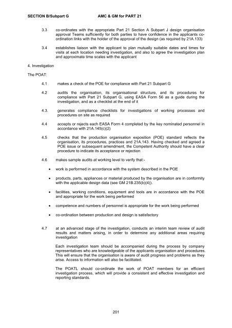 SECTION B/Subpart G AMC