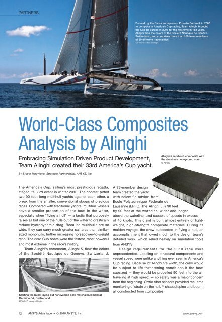 World-Class Composites Analysis by Alinghi - Ansys