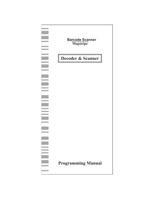Programming Manual Decoder & Scanner - POS systems