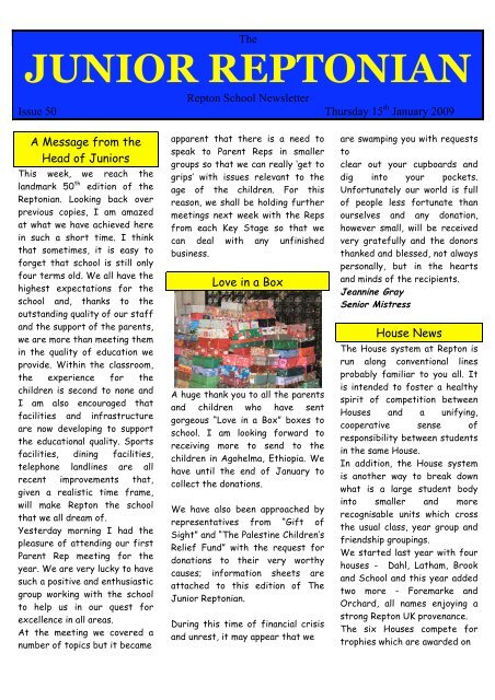 The Junior Reptonian - Repton School Dubai