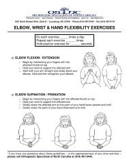 Self-Range of Motion Exercises for Shoulders, Arms, Wrists, Fingers