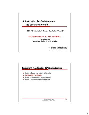 MIPS32 Instruction Set Quick Reference - MIPS Technologies, Inc.