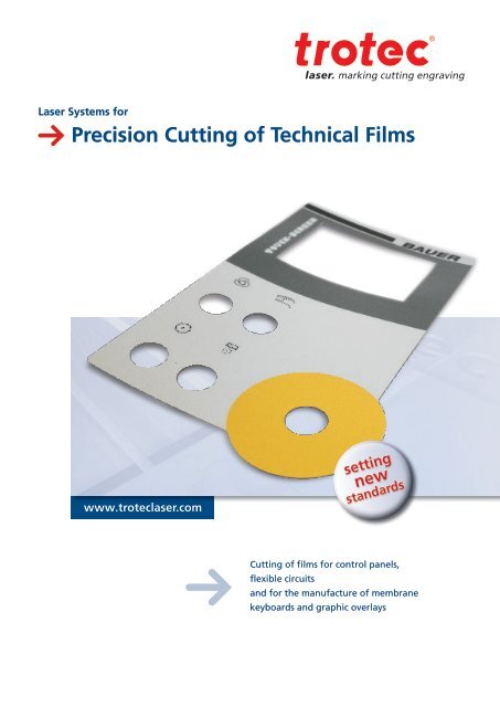 Precision Cutting of Technical Films - Trotec Laser